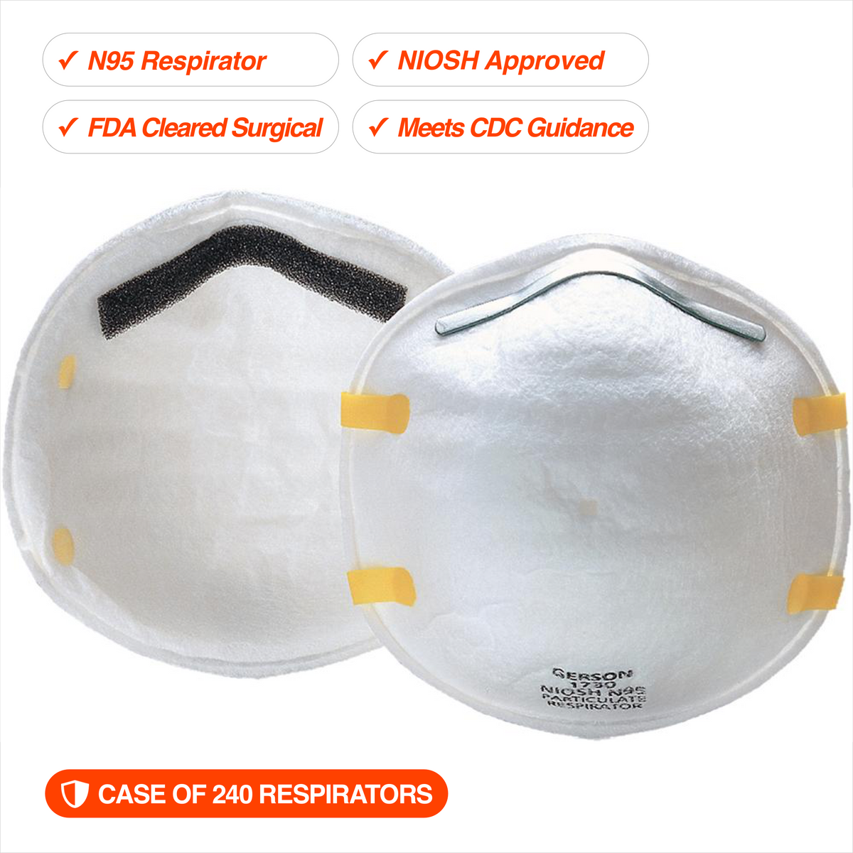 N95 Respirators (12 boxes of 20 respirators) – Armour.org